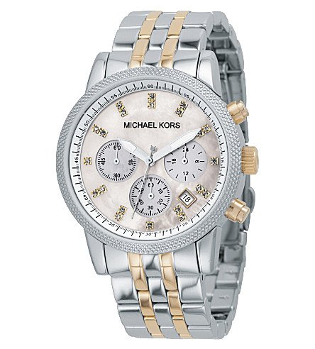 Michael Kors Stainless Steel & Gold-plated Chronograph Watch ...
