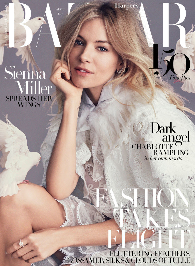 Sienna Miller Covers Harper's Bazaar Magazine UK April 2017 ...